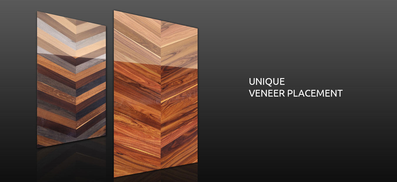 Chevron Wood Veneer Sheet - Unique Placement Wood Veneer