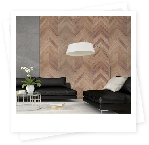 Customisable Veneer Species | Chevron Plus Veneers by Natural Veneers
